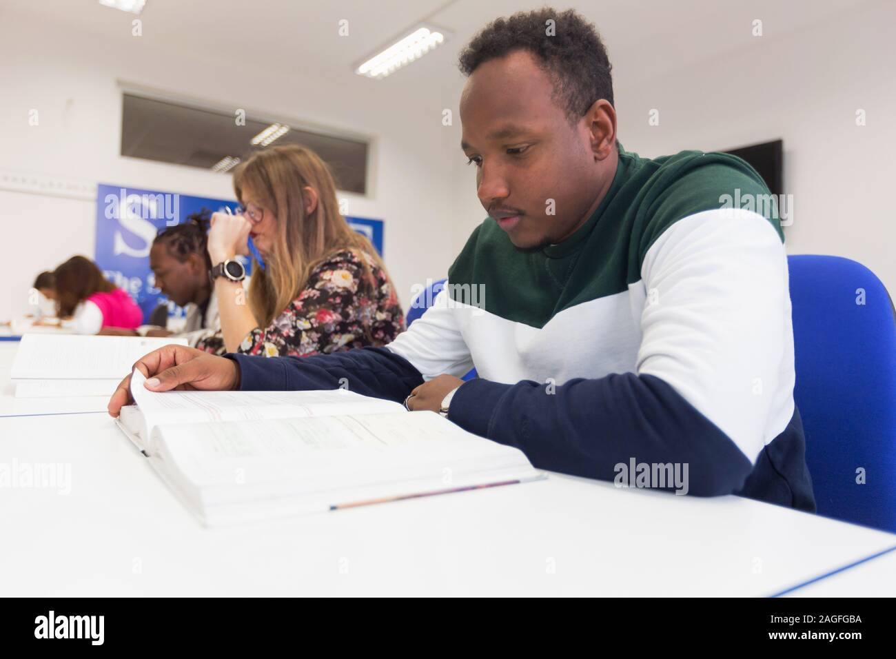 University mixed race Students, african, american and european during ...