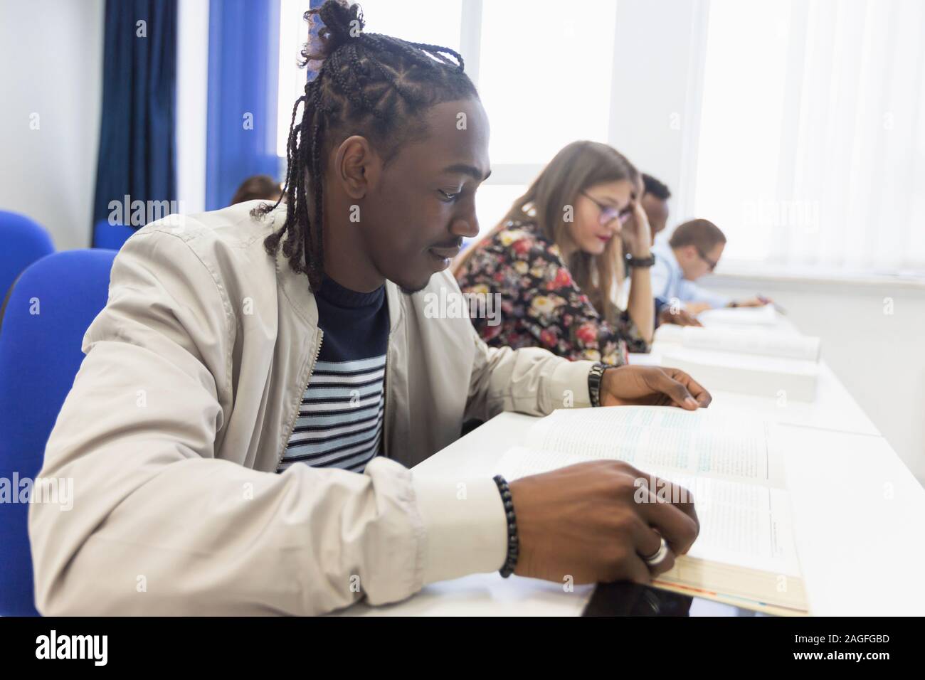 University mixed race Students, african, american and european during ...