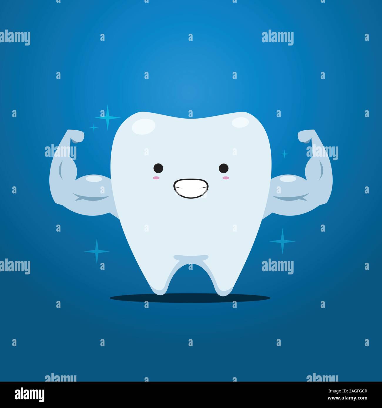 Cartoon strong healthy tooth hi-res stock photography and images - Alamy