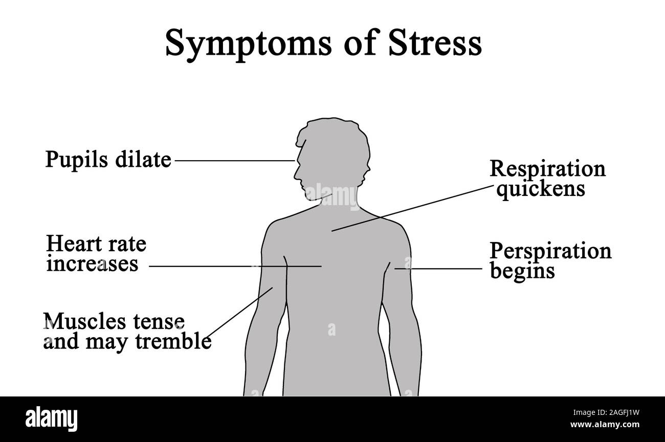 Five Symptoms of Acute Stress Stock Photo - Alamy