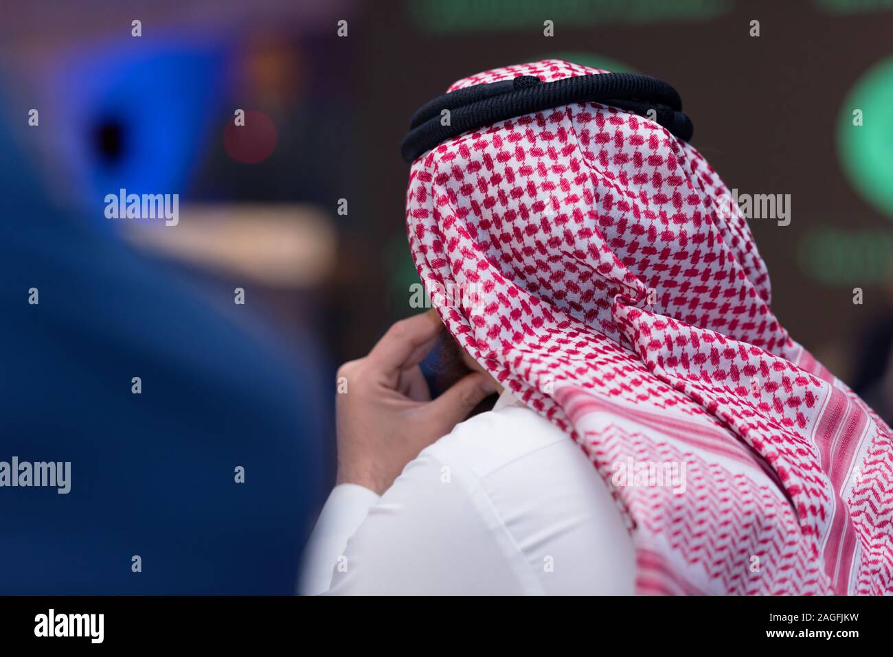 Business Conference and Presentation,Arabic businessman representing ...