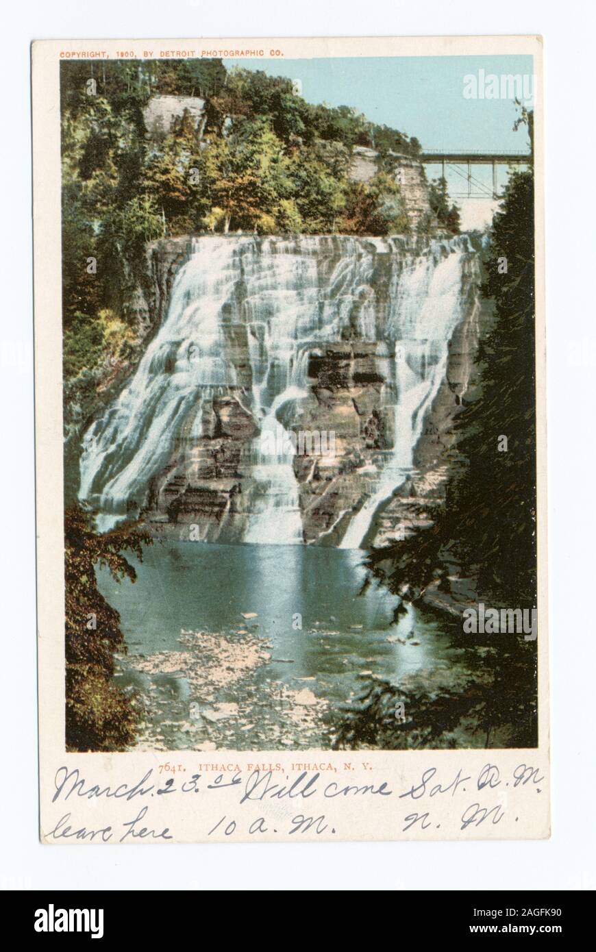 Postcard series number: 7641 1903-1904.; Ithaca Falls, Ithaca, N.Y ...