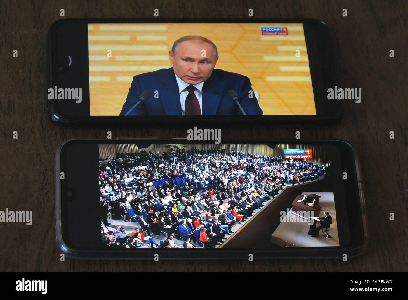 Vladimir Putin's big press conference Stock Photo - Alamy