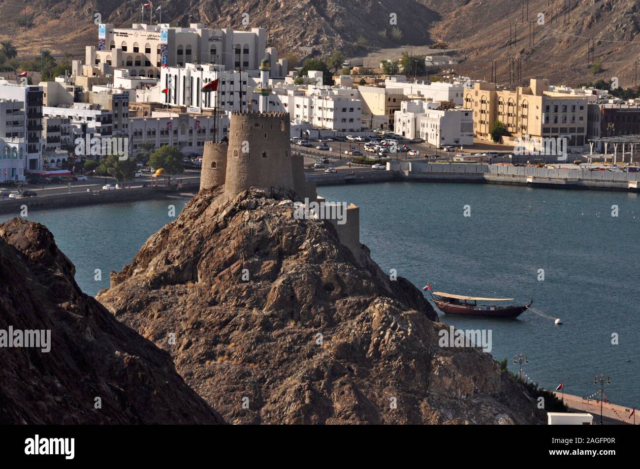 The prt of Muscat Oman Stock Photo - Alamy