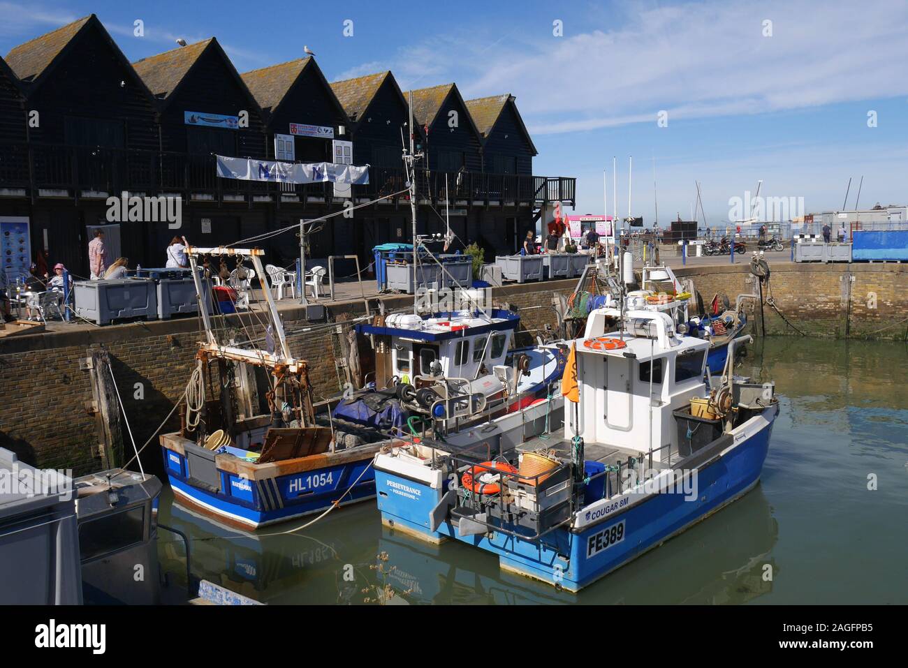 Fishing boats, Whitstable Harbour, Kent, England, UK Stock Photo - Alamy