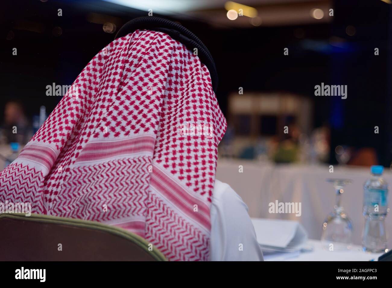Business Conference and Presentation,Arabic businessman representing ...
