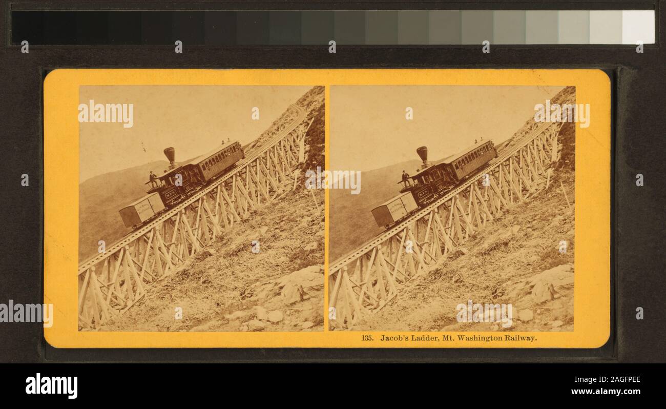 Jacob's Ladder, Mt Washington Railway by Kilburn Brothers.; Jacob's ...