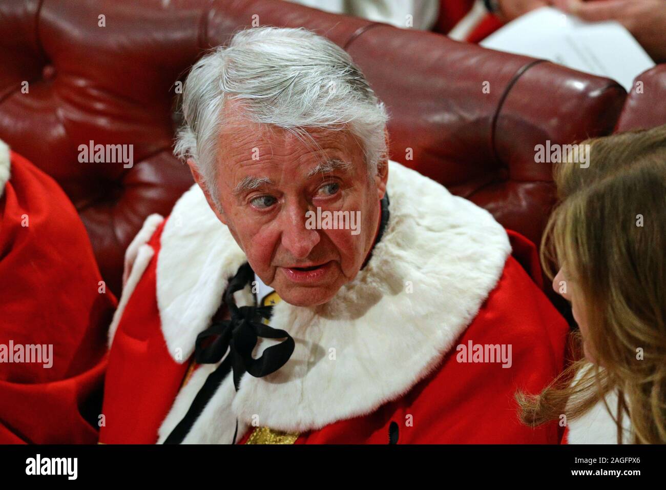 Lord David Steel in the chamber ahead of the State Opening of ...