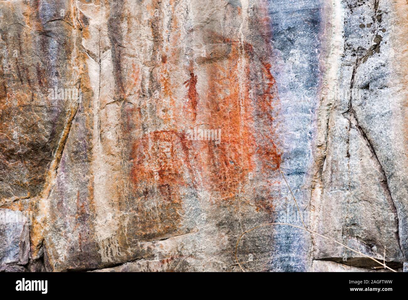 Tsodilo hills, rock paintings of animals, Louvre of desert, isolated ...