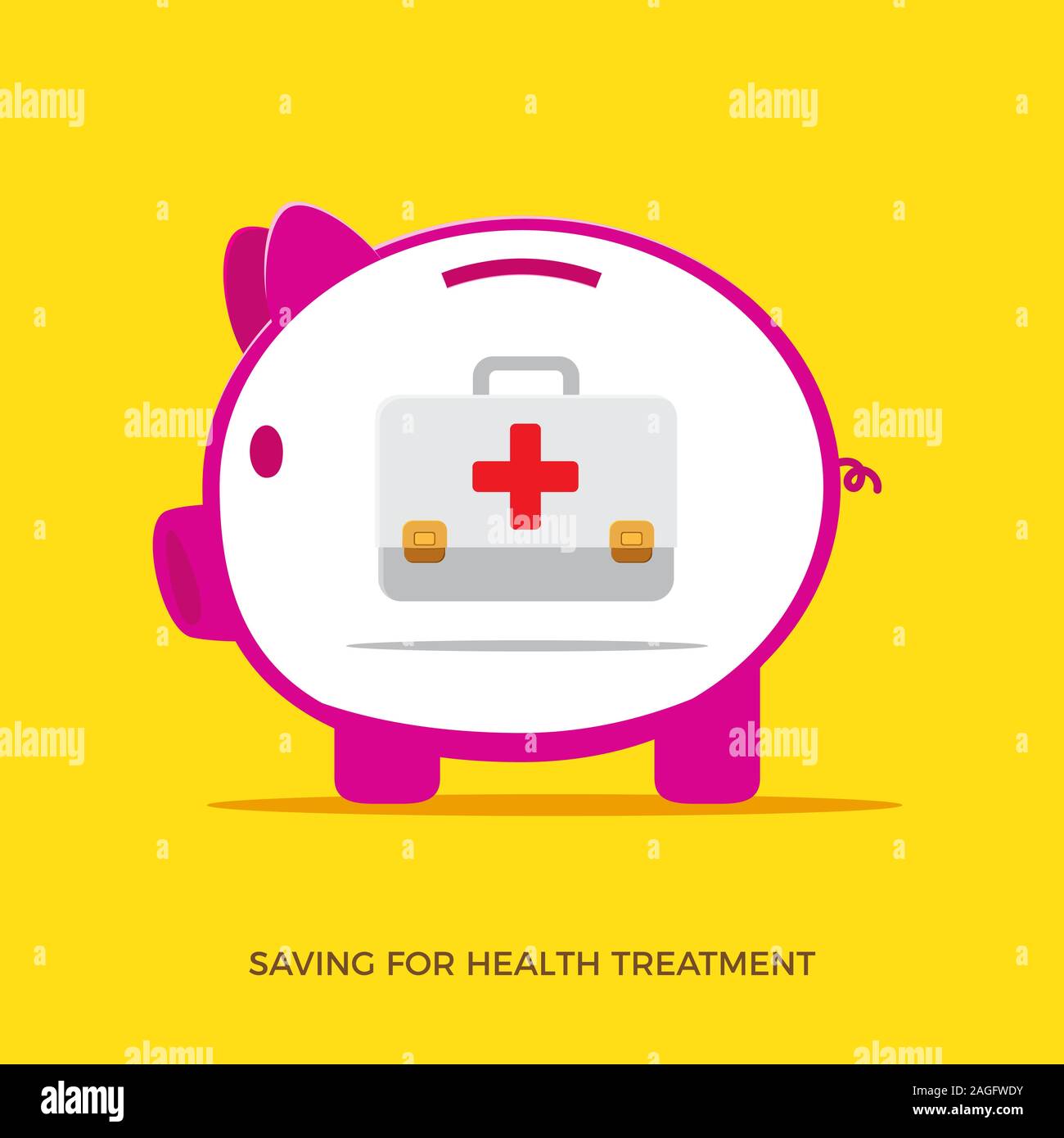 saving for Health. Isolated Vector Illustration Stock Vector Image ...