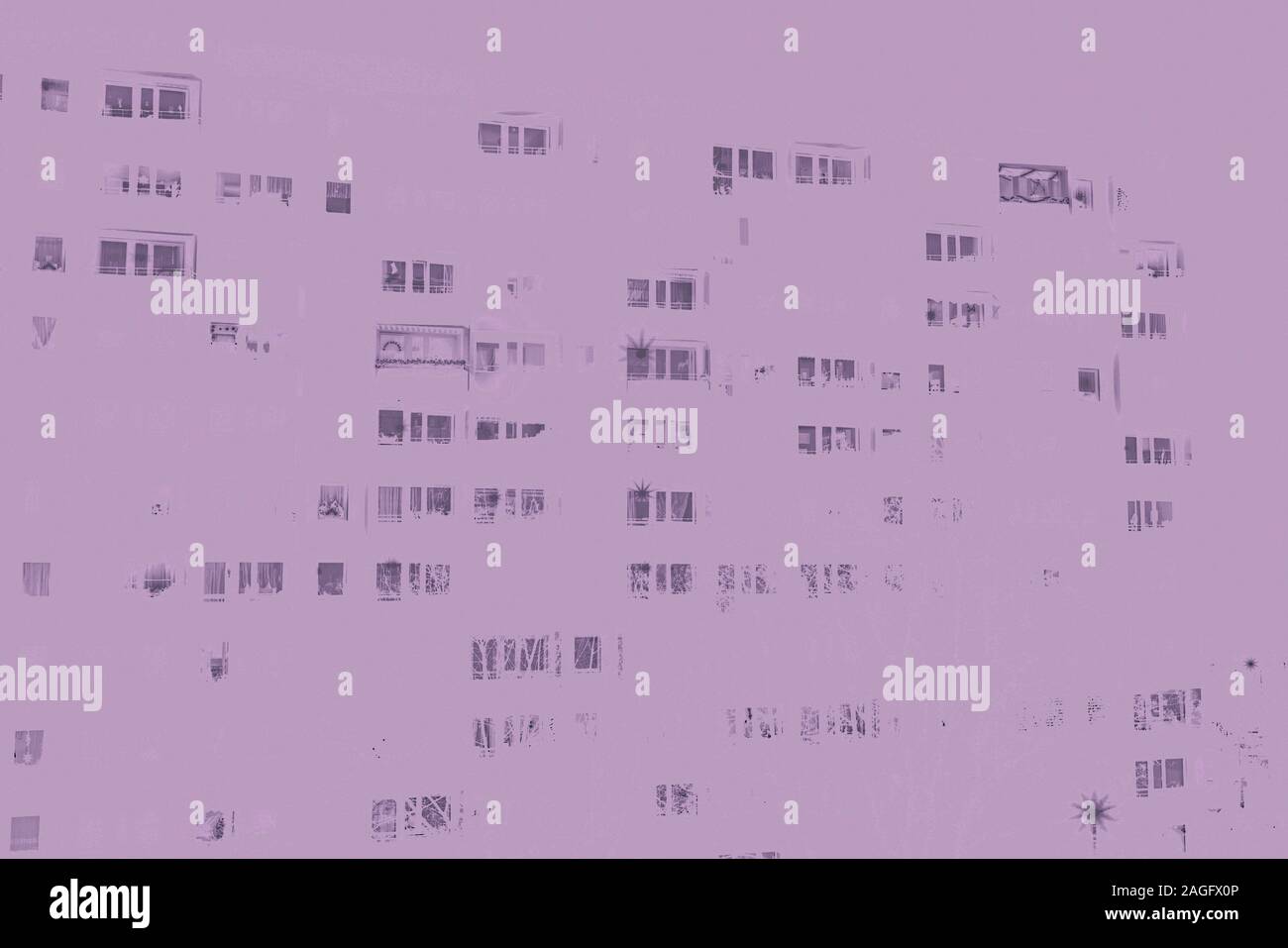 Dark windows pattern on a abstract violet background, shades of purple ...