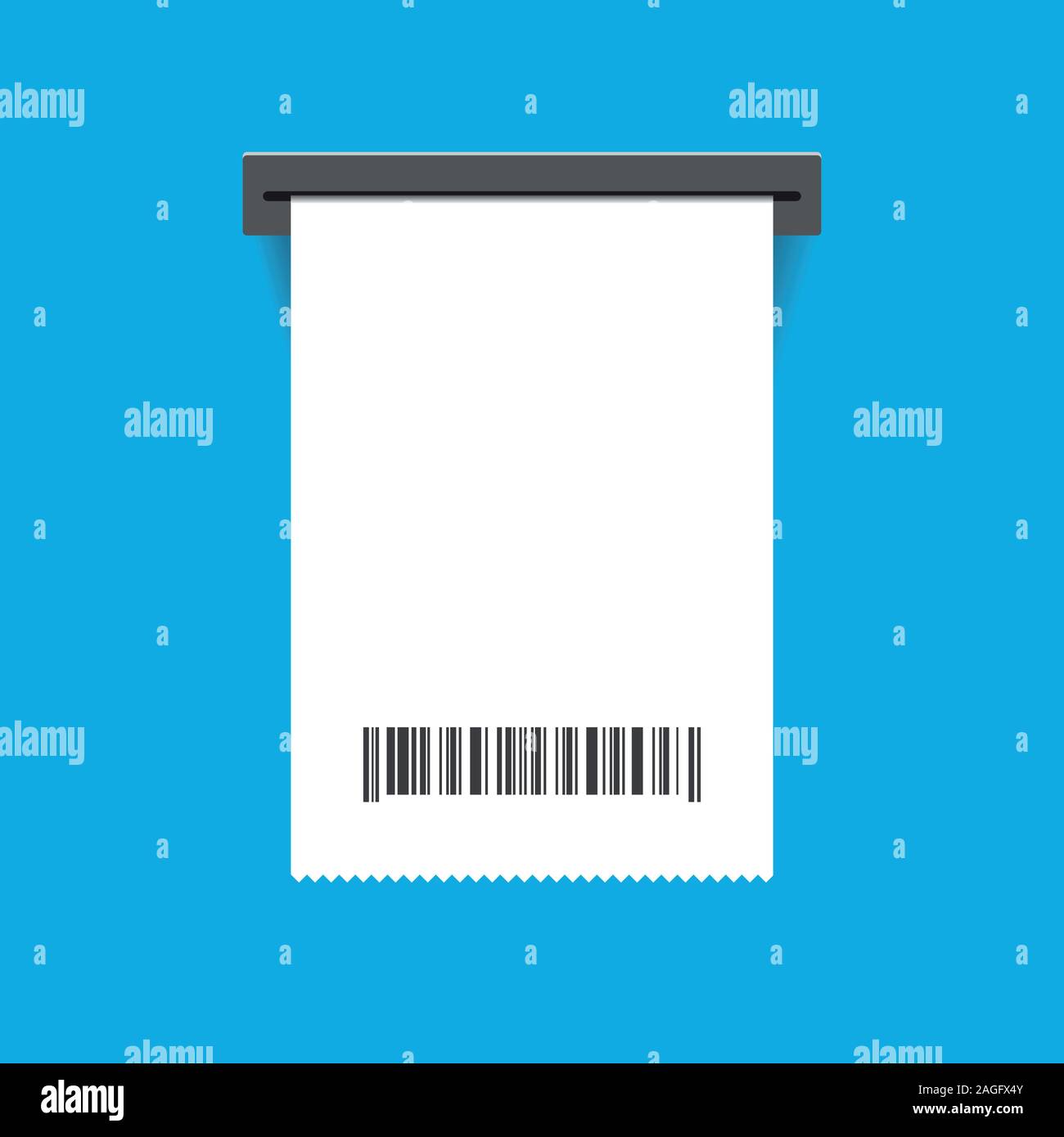 receipt paper is coming out from atm machine. Isolated Vector ...