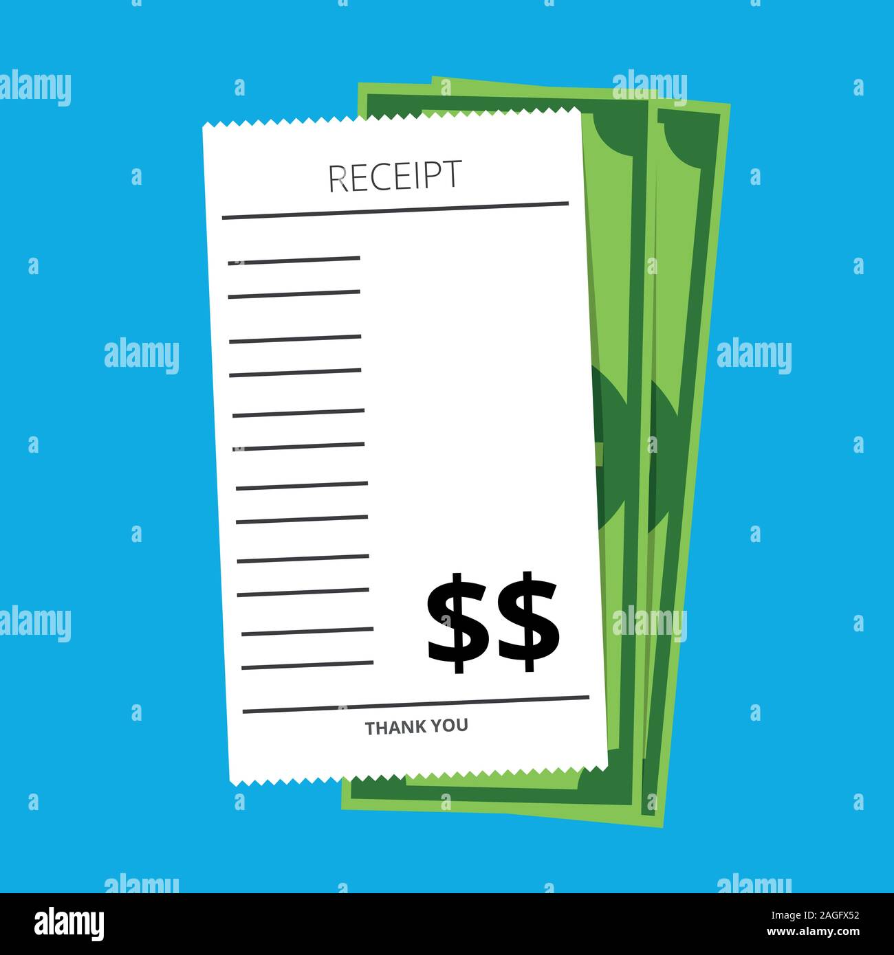 Cash receipt template vector vectors hi-res stock photography and ...