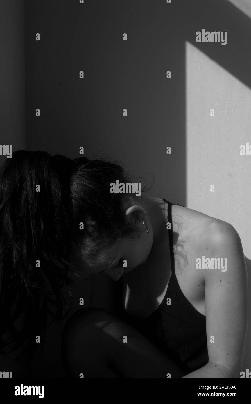 A self-portrait with shadows from sunlight Stock Photo - Alamy