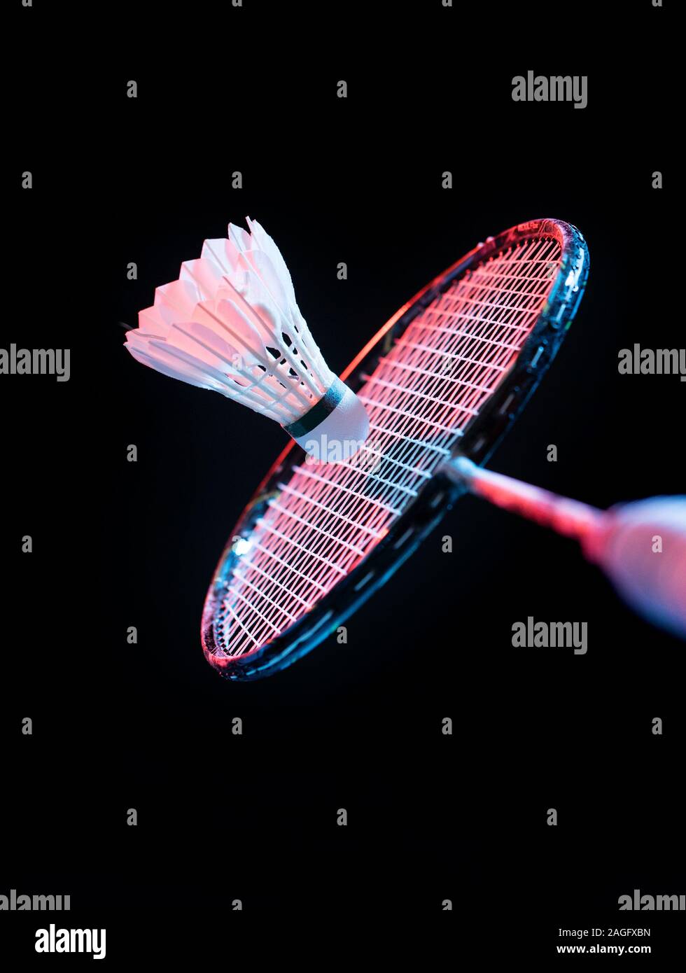 Badminton racket and shuttlecock in motion , shuttlecock sport Stock ...