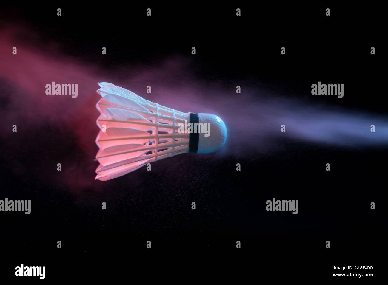 Badminton racket and shuttlecock in motion , shuttlecock sport Stock ...