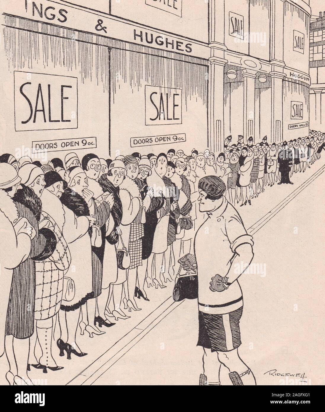 1920s Comic illustration from Punch, or the London Charivari Stock ...