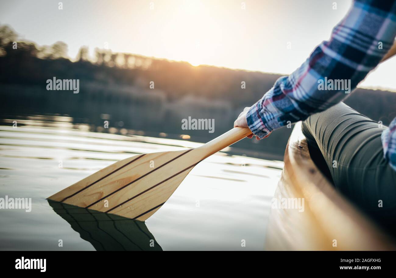 Hand holding oar rowing hand hi-res stock photography and images - Alamy
