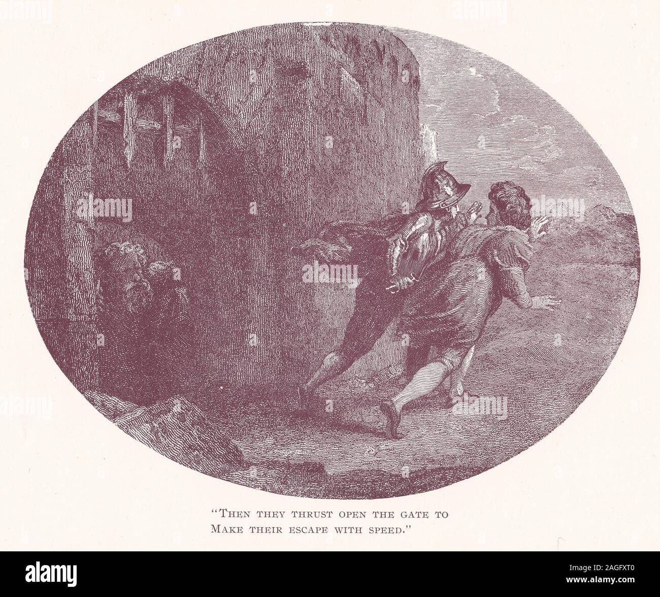 Illustration from The Pilgrim's Progress by John Bunyan - 'Then they ...