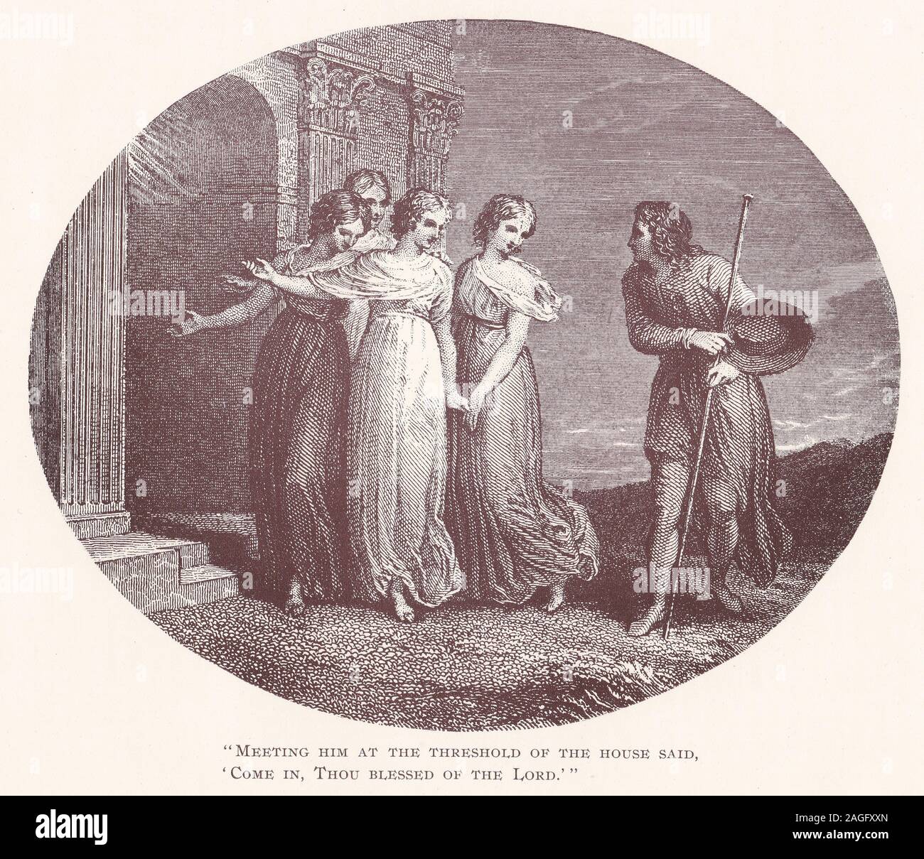 Illustration from The Pilgrim's Progress by John Bunyan - 'Meeting him ...