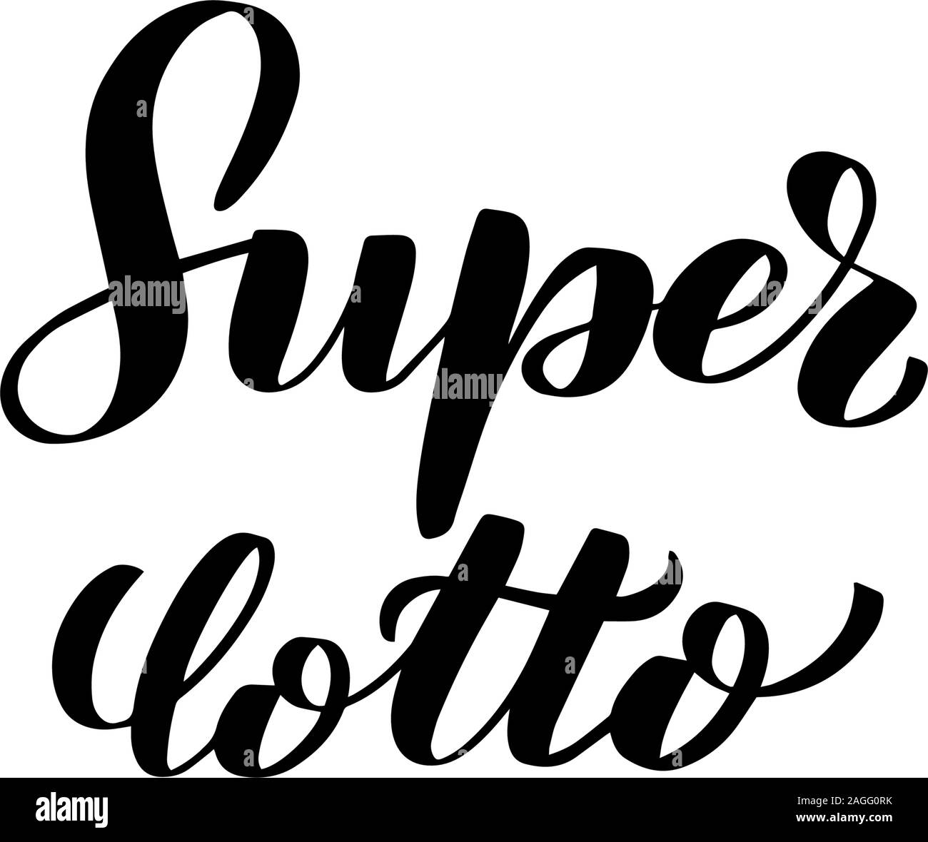 Vector calligraphy illustration isolated on white background Stock ...