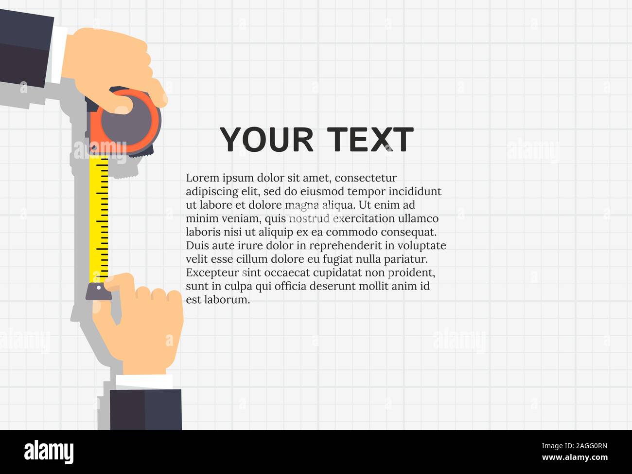Measuring tape in the hands Stock Vector Image & Art - Alamy