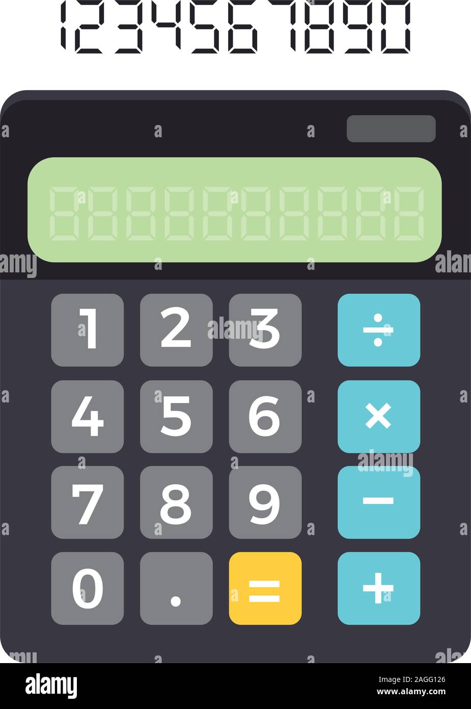 Modern calculator with Number separated Stock Vector Image & Art - Alamy