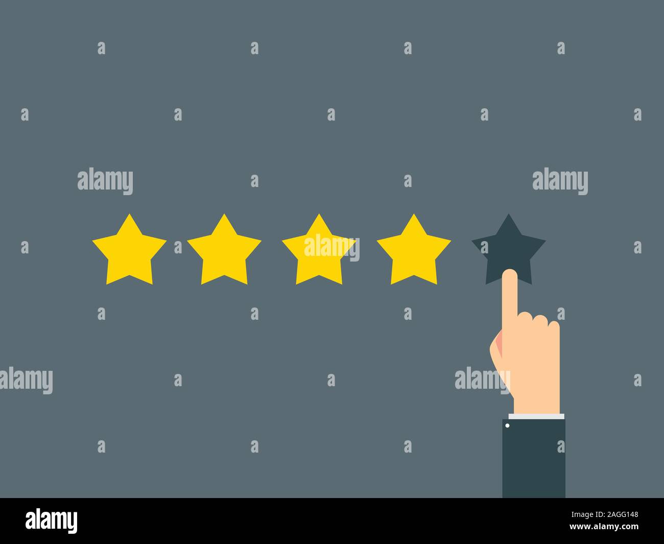 Five stars rating hand Stock Vector Images - Alamy
