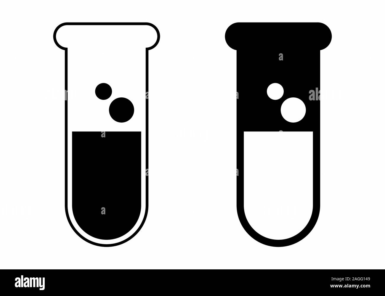Black icons flask test Cut Out Stock Images & Pictures - Alamy