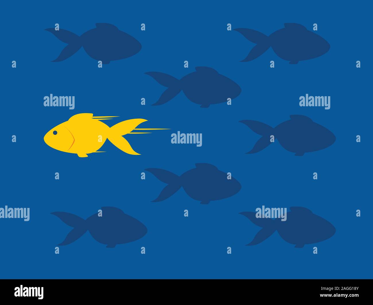 Direction and individuality fish hi-res stock photography and images ...