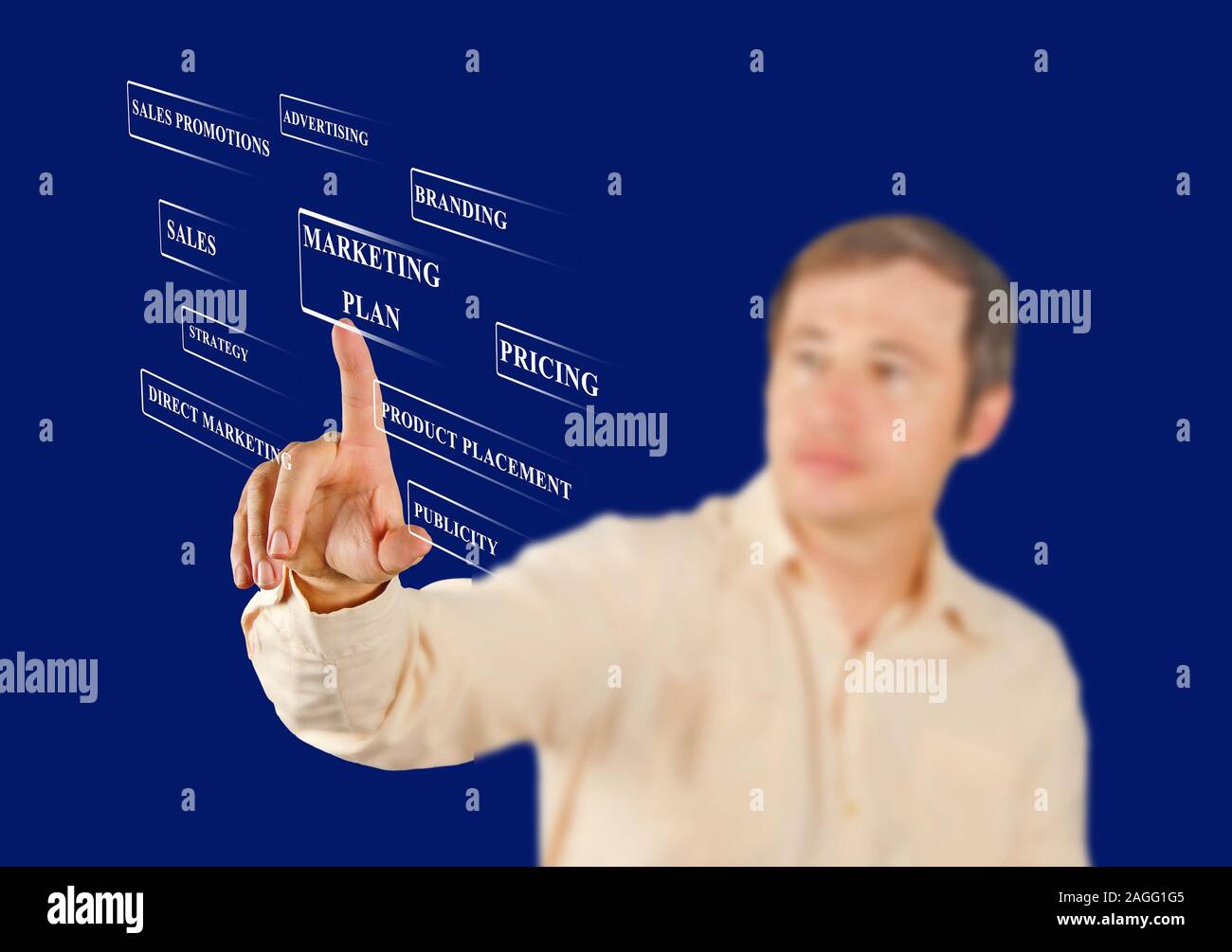 Blue brand branding button hi-res stock photography and images - Alamy