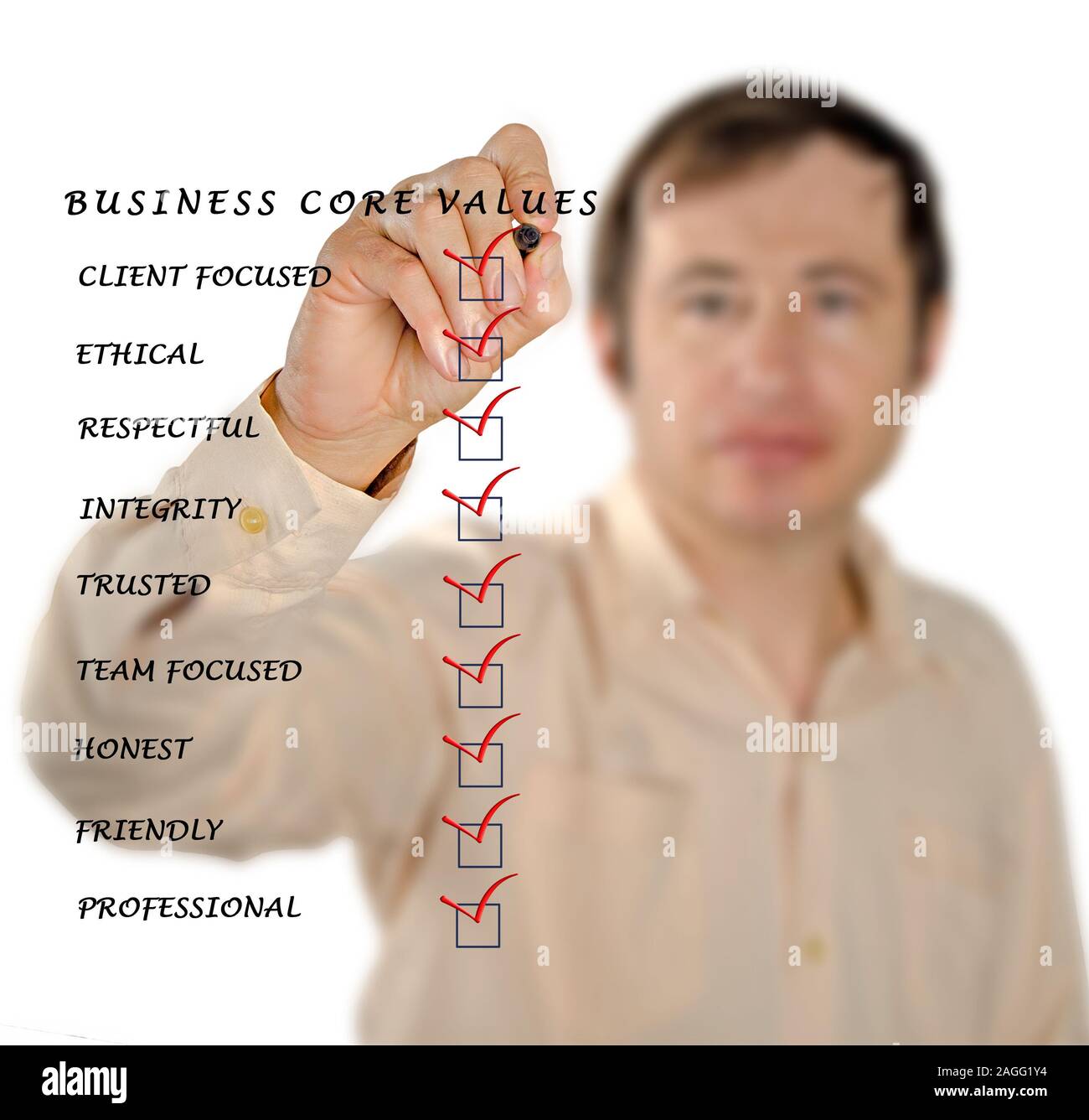 Business core values Stock Photo - Alamy