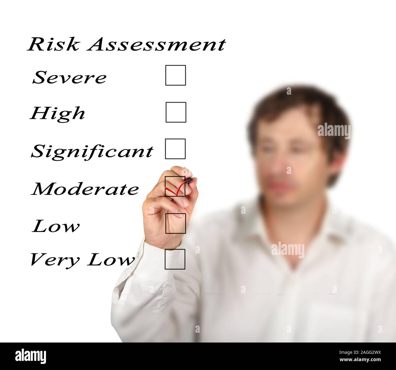 Evaluation of risk level Stock Photo - Alamy