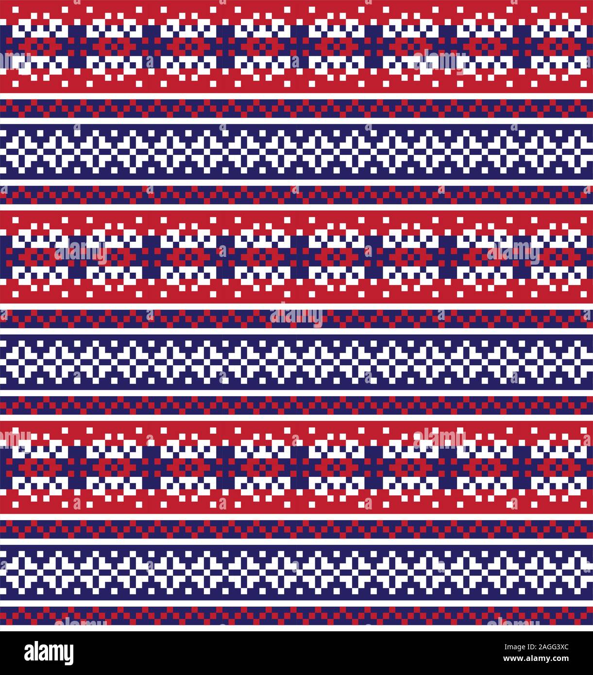 Christmas Snowflakes Fair Isle Seamless Pattern - This is a fair isle ...