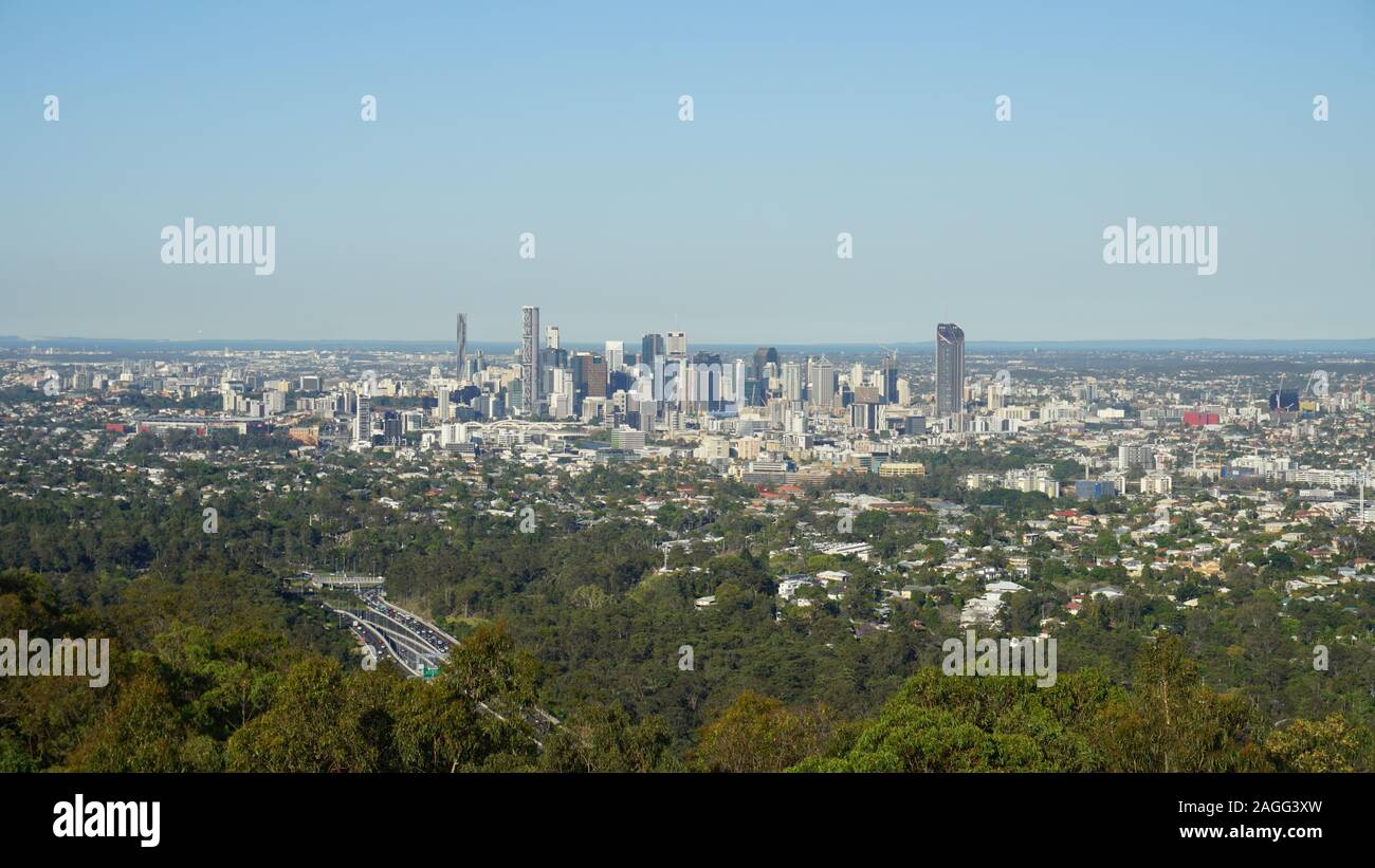 Sunset at the Mount Coot Tha Outlook in Brisbane Australia Stock Photo ...