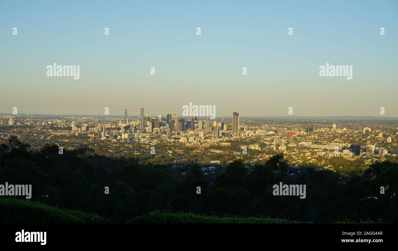Sunset at the Mount Coot Tha Outlook in Brisbane Australia Stock Photo ...