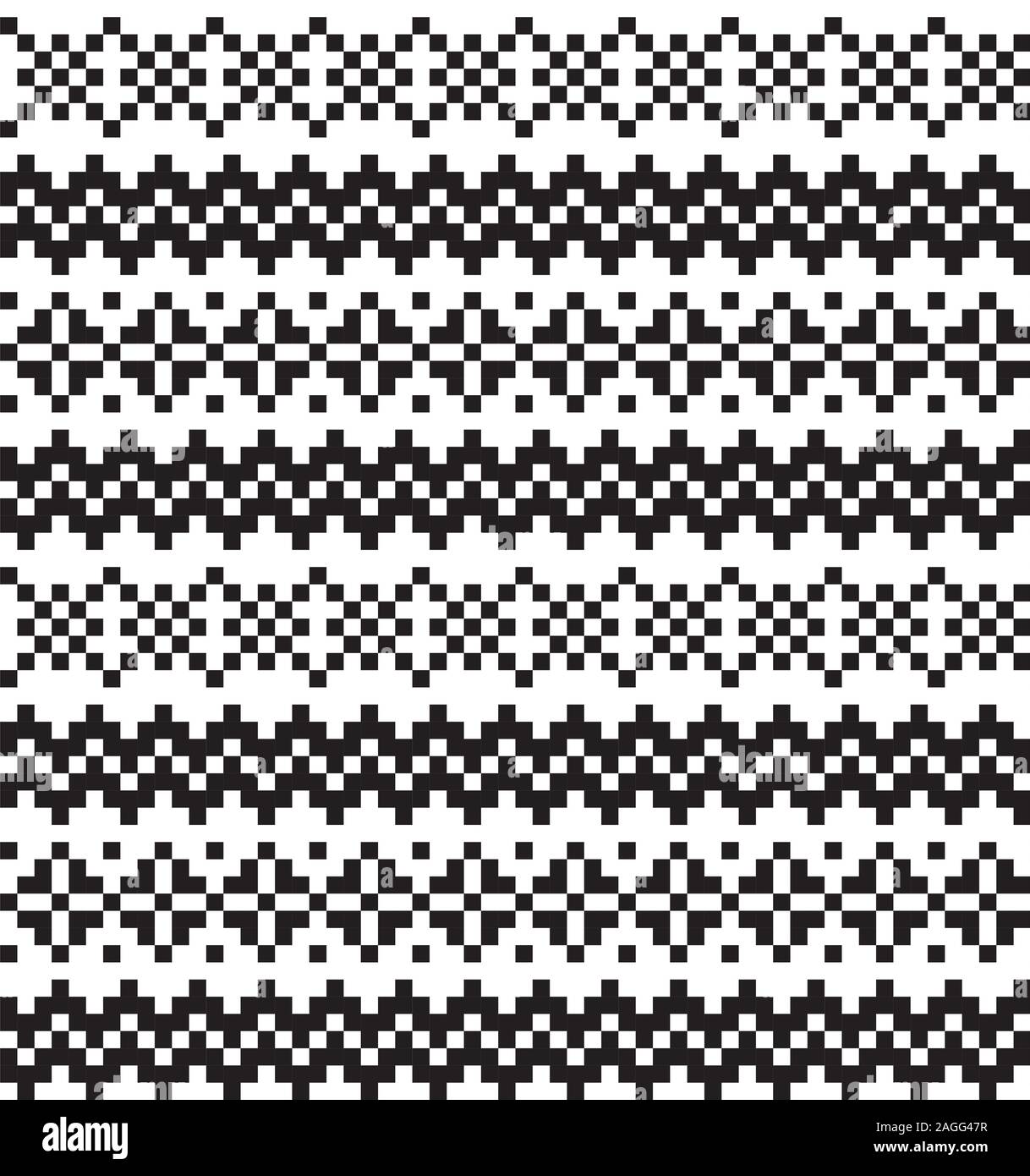 Christmas Snowflakes Fair Isle Seamless Pattern - This is a fair isle ...