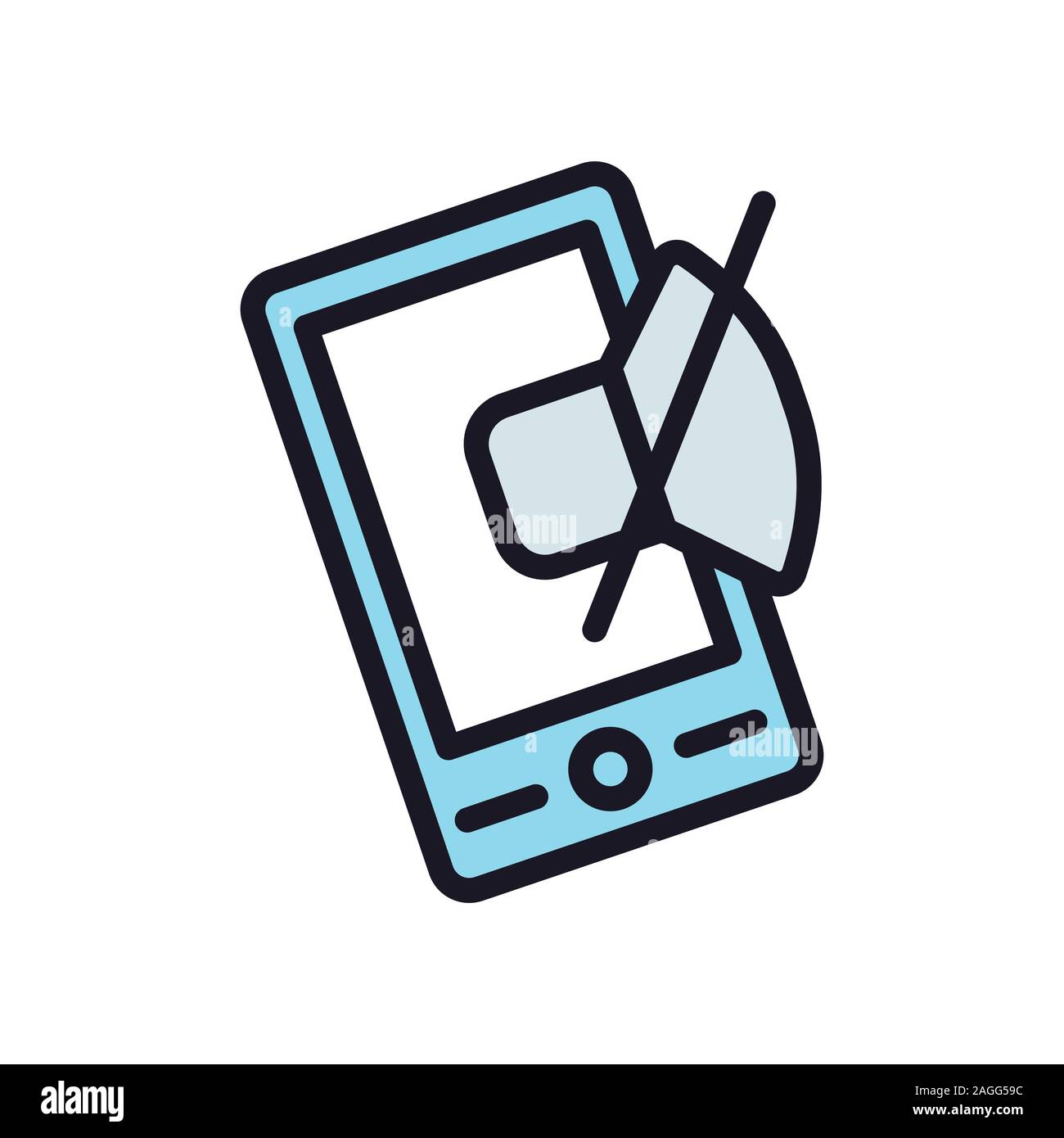 Phone cut off Stock Vector Images - Alamy