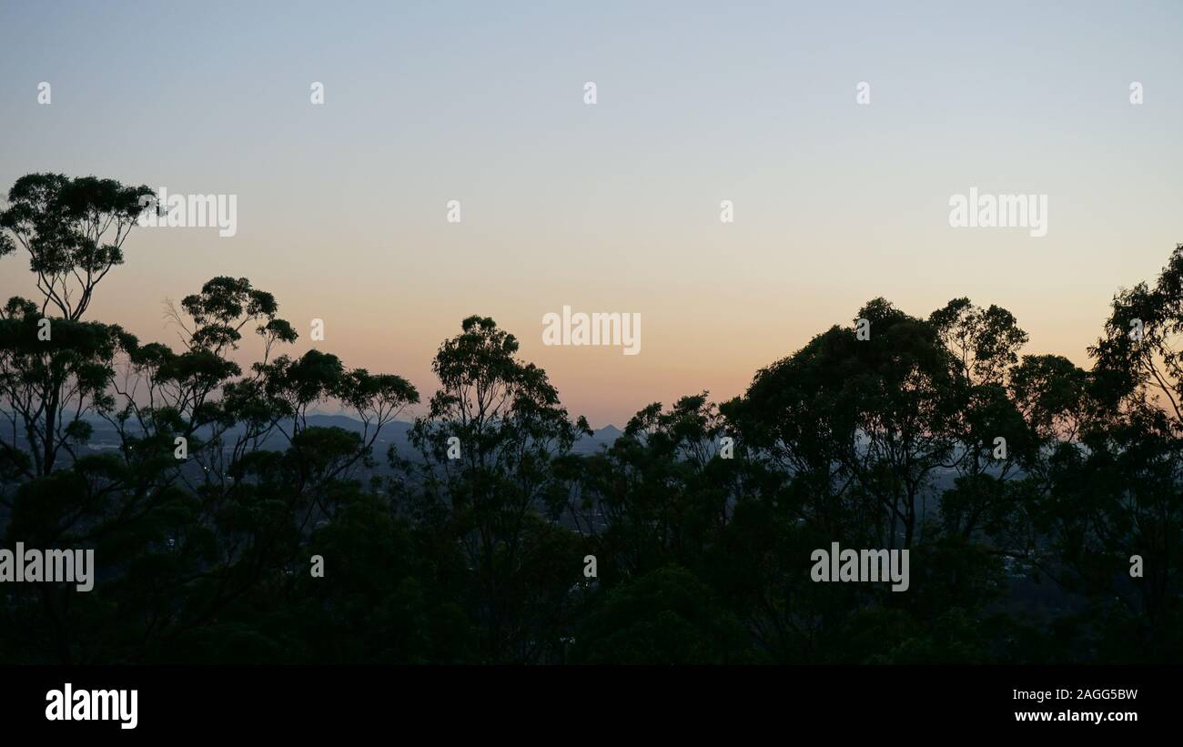 Sunset at the Mount Coot Tha Outlook in Brisbane Australia Stock Photo ...