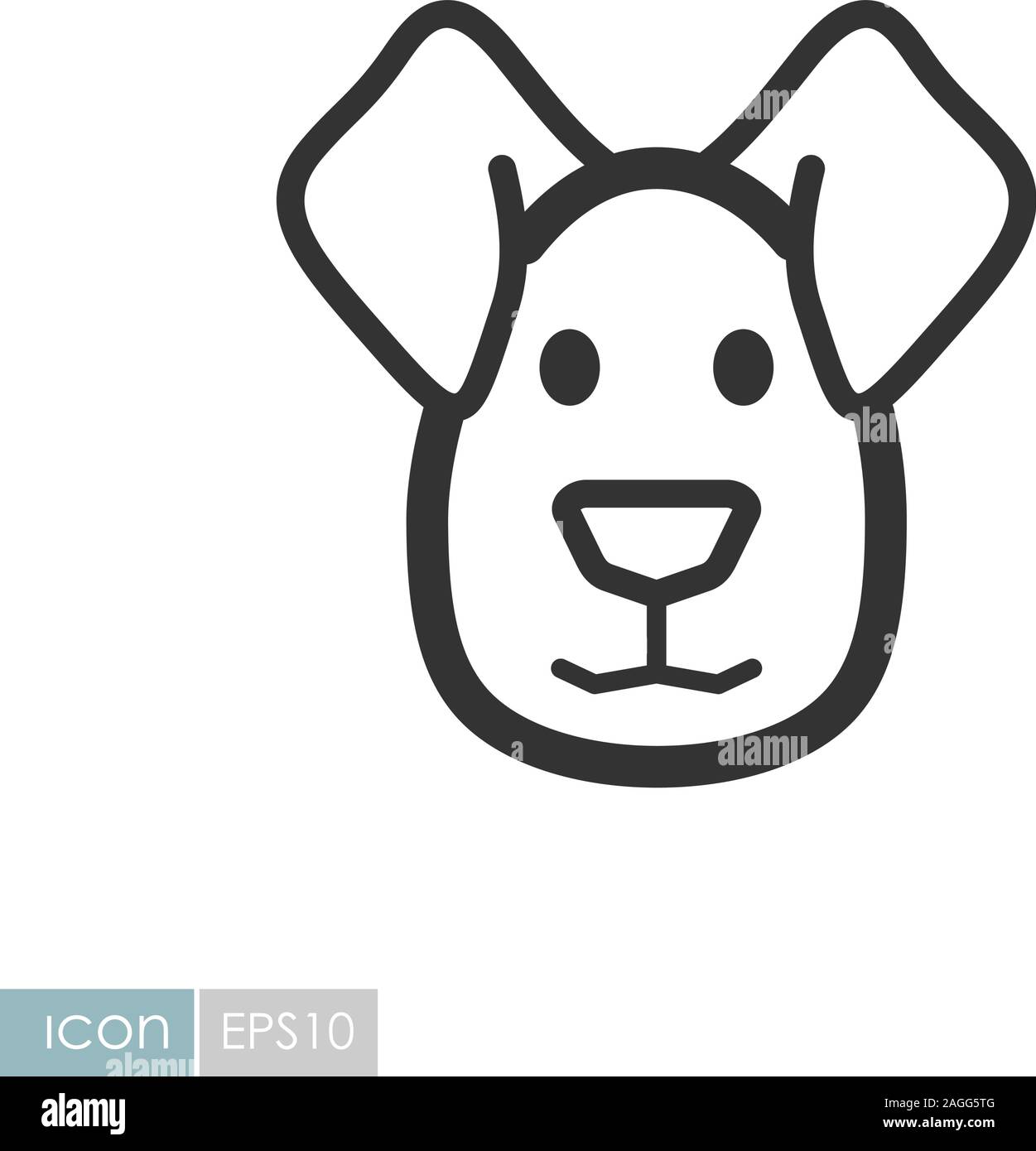 Dog icon. Farm animal vector illustration, eps 10 Stock Vector Image ...