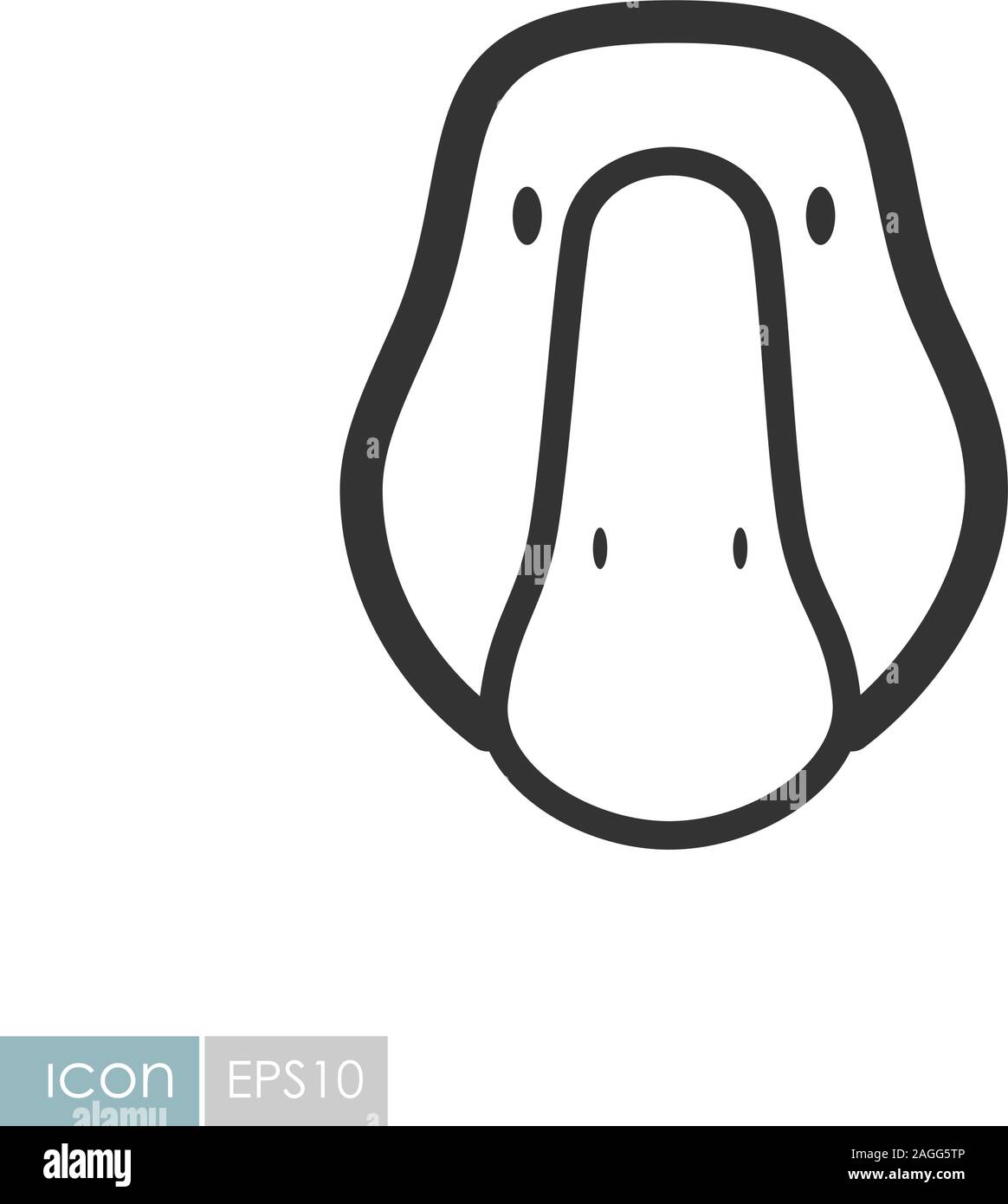 Goose icon. Farm animal vector illustration, eps 10 Stock Vector Image ...