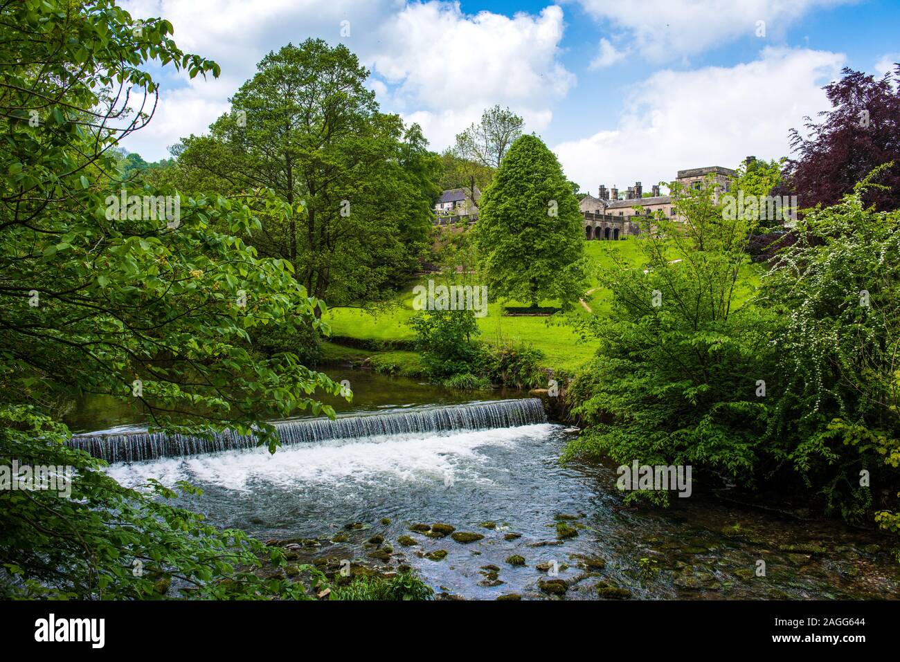 The stunning Ilam Hall located in the heart of the Derbyshire Peak ...