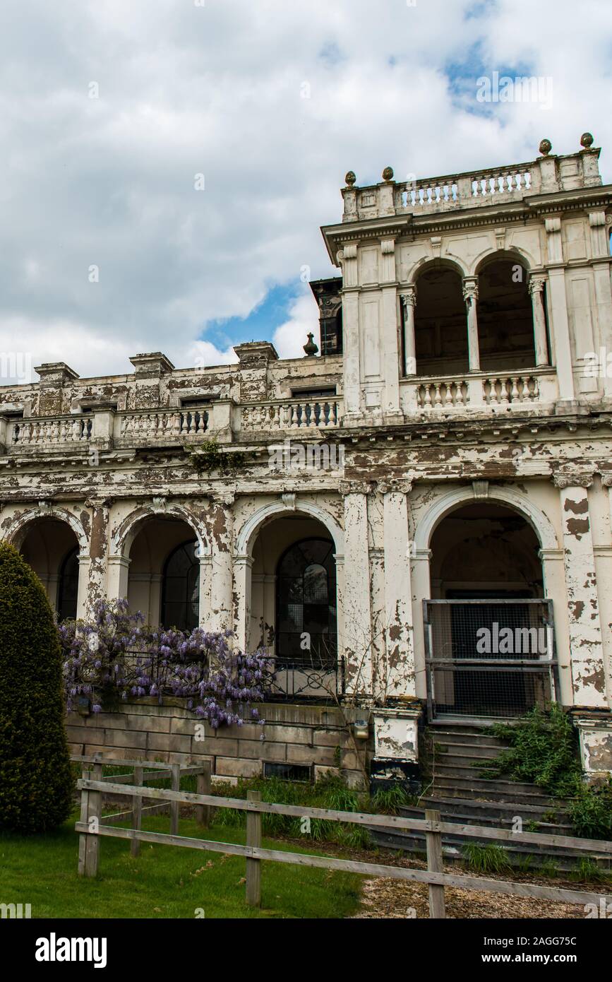 An old decayed building part of the historic Trentham Estate, Trentham ...