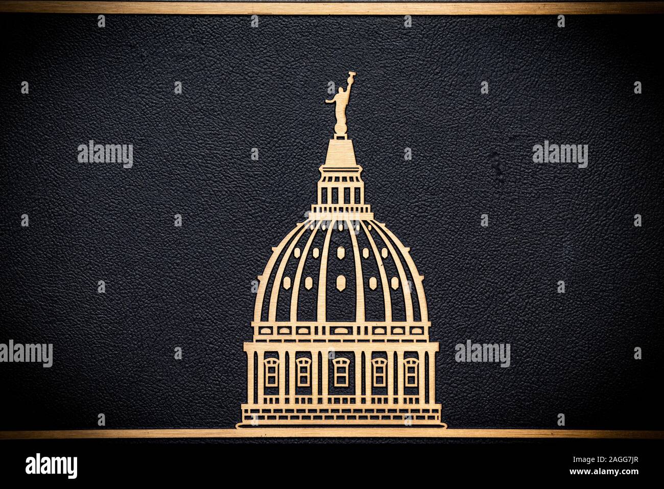 An image of a plaque depicting the PA state capitol Stock Photo - Alamy