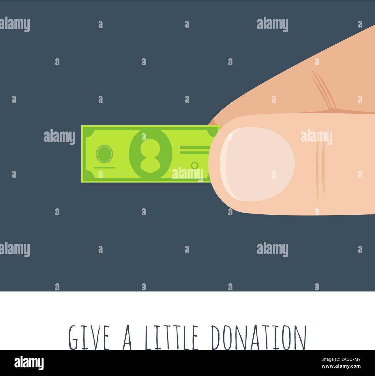 Give a little money. Isolated Vector Illustration. Conceptual Poster ...