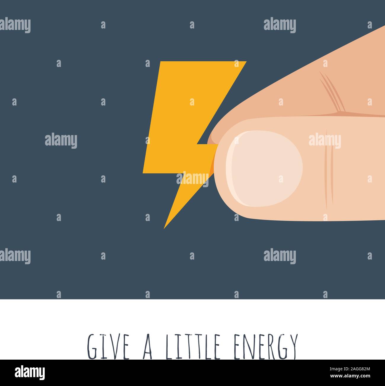 Give a little energy. Isolated Vector Illustration. Conceptual Poster ...