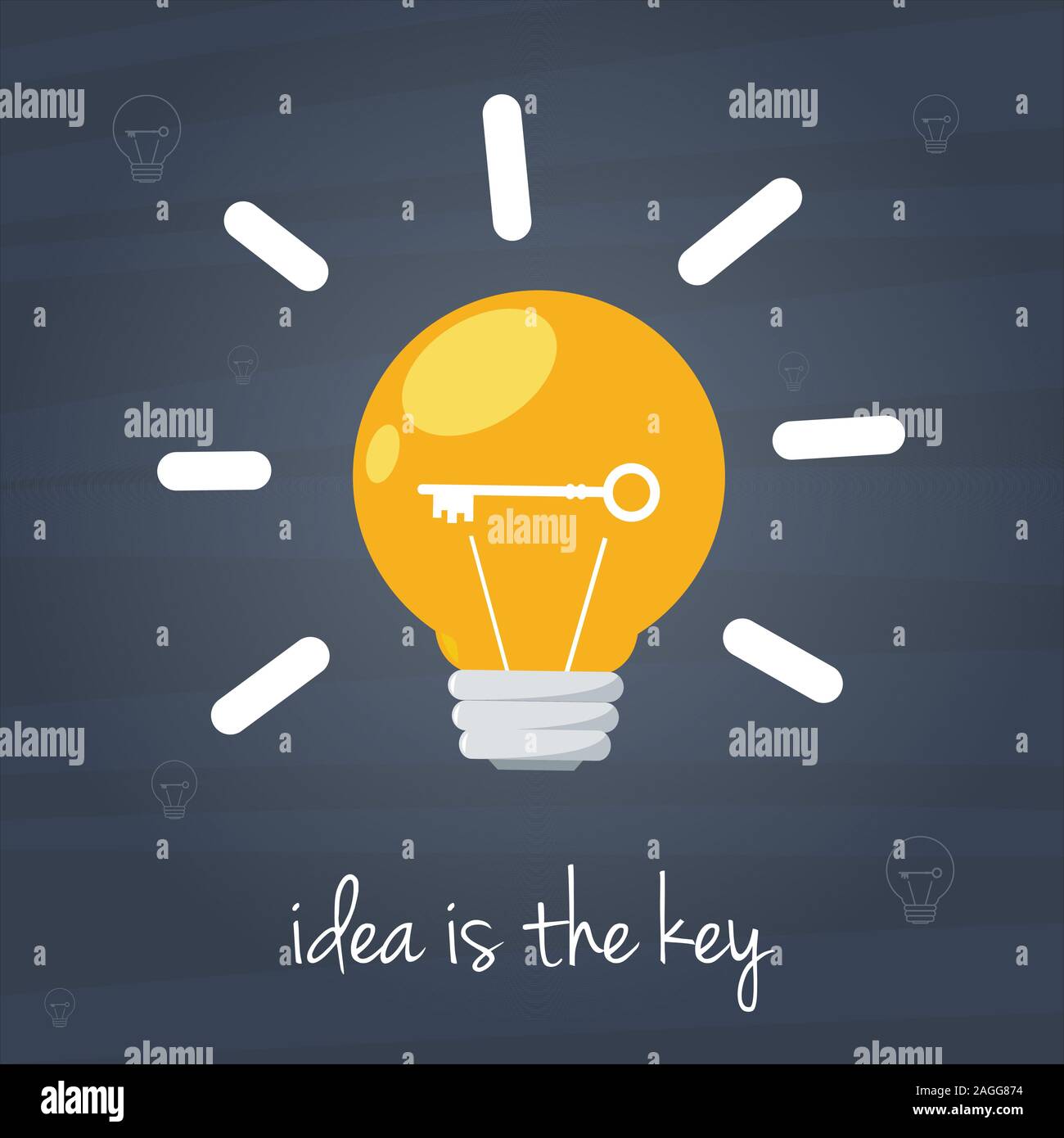 Idea is the key. Conceptual Vector Illustration. Illustration Poster ...