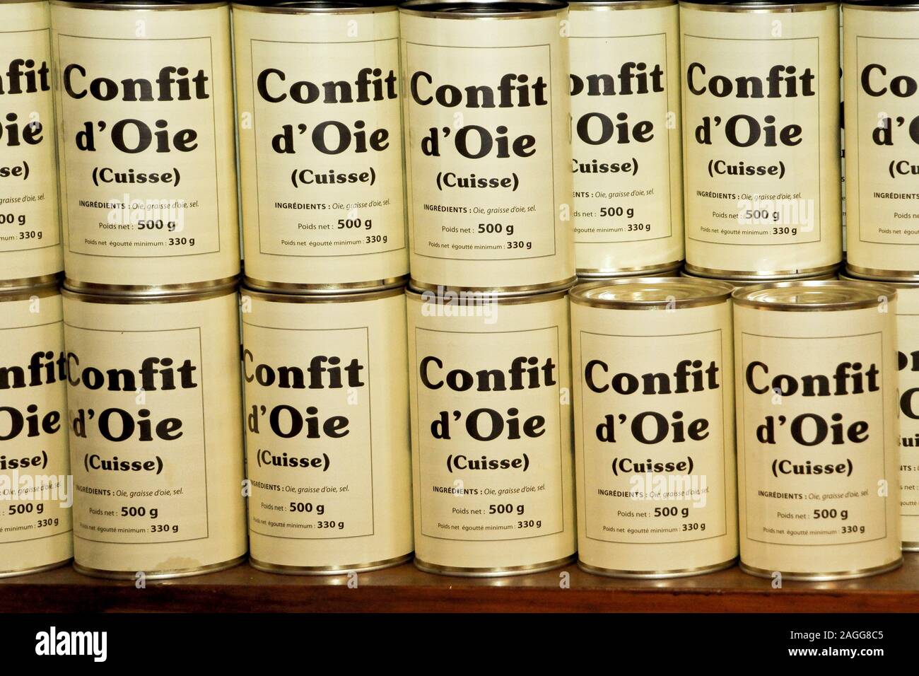 Canned goose confit in the Perigord noir region (Black Perigord Stock ...