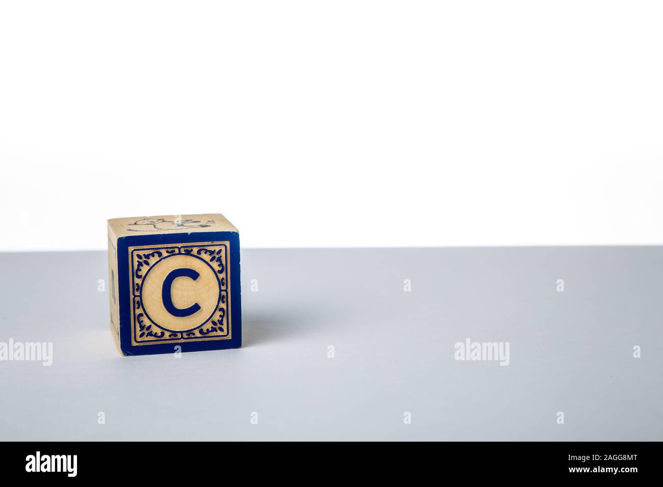 Childrens Wooden Alphabet Block Showing the Letter C Stock Photo - Alamy