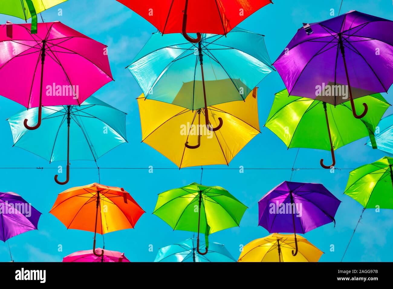 Colorful umbrellas hi-res stock photography and images - Alamy
